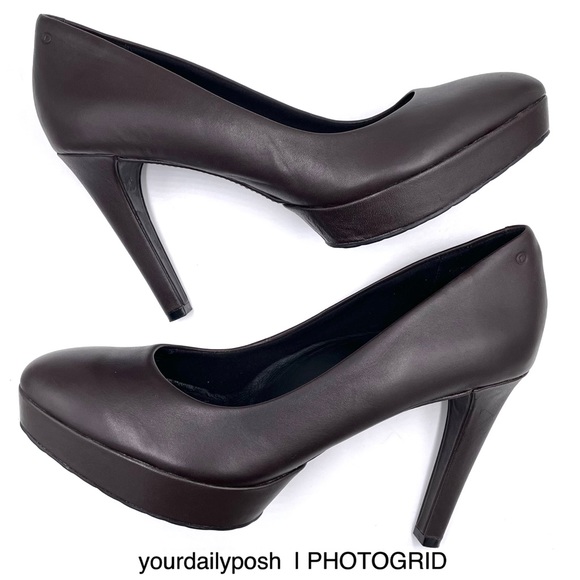 Rockport | Shoes | Rockport Adidas Brown Leather Janae Platform Round ...